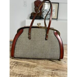 John Romain | Bags | Rare Vintage John Romain 6s 70s Tweed Leather ...